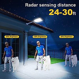 BUYTHA 1000W Solar Street Lights Outdoor - 6500K LED Street Light Dusk to Dawn, Solar Parking Lot Lights, LED Solar Outdoor Light Waterproof Motion Sensor and Remote Control