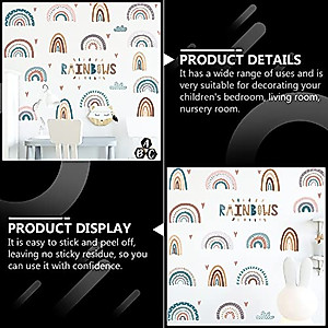 PartyKindom 2 Sets Cloud and Rainbow Wall Stickers Removable Decals Room Decoration for Home/Wall/Kitchen/Room Decor