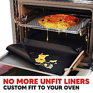 Teflon Liner Roll for Ovens, Stovetops & Grills (75” x 17”) - Custom Cut to Size & Shape Needed - Versatile Non-Stick Teflon Mat, Can Use As Oven Liner, Grill Mat, Stovetop Cover, Baking Sheet, etc.