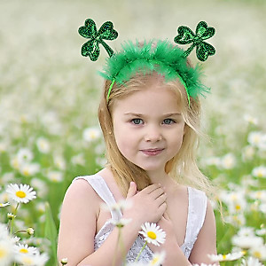 TOOBIT St Patrick's Day Headband Green Clover Headband Lucky Shamrock Headband HairBands for Women St Patrick's Day Hair Accessories Parade Party Costume Supplies
