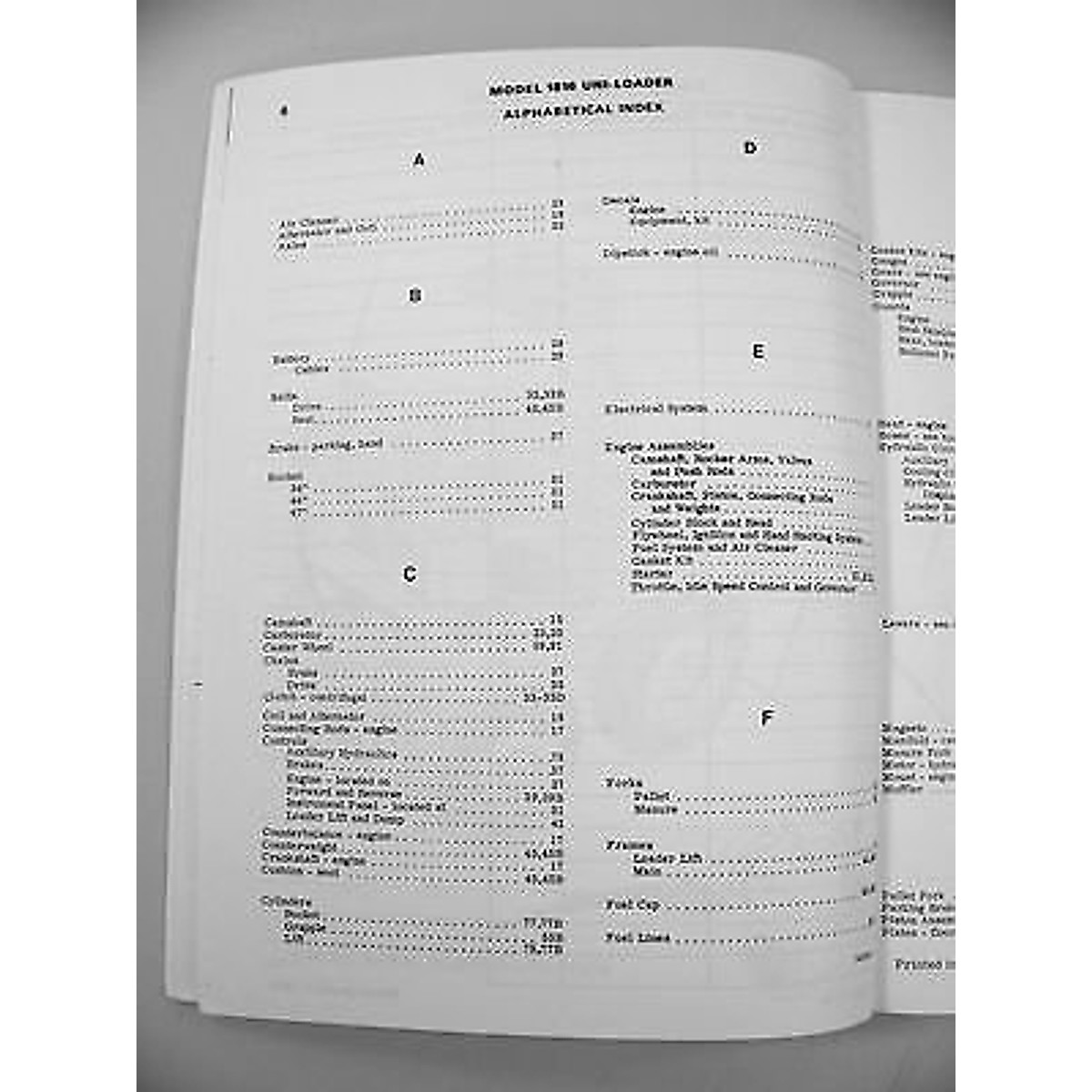 J I Case 1816 Uni-Loader Skid Steer Parts Catalog Manual Book Tecumesh Engine