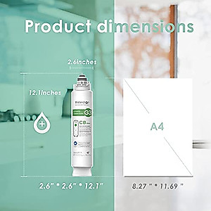 Waterdrop WD-G3-CB Filter, Replacement for WD-G3-W, WD-G3P600 and WD-G3P800-W Reverse Osmosis System, 1-year Lifetime