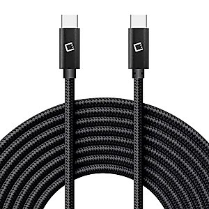 Dual USB-C/PD 60W Fast Charging Cord Compatible with vivo V20 Pro 5G Plus 5Gbps Data Transfer for Power Delivery Hi Capacity Charging (Black)
