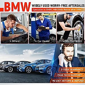 Full Diagnostic Tool fit for BMW FOXWELL NT710 OBD2 Scanner fit for BMW, Upgrade NT510 Elite Full System Diagnostic Scanner, All Reset BiDirectional Scan Tool Code Reader Battery Registrate ECU Coding