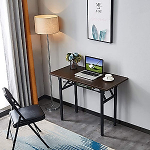 Computer Desk Folding Table No-Assembly Modern Desk for Small Spaces Study Writing Desk with Storage Shelf Desks for Home Office