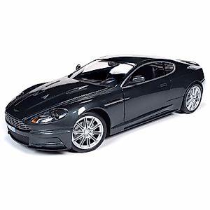 Aston Martin DBS Quantum Silver/Dark Gray Metallic (James Bond 007) "Quantum of Solace (2008) Movie 1/18 Diecast Model Car by Auto World