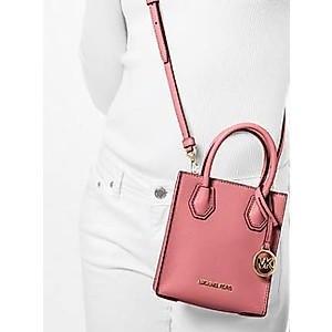 Michael Kors Mercer Extra-Small Pebbled Leather Crossbody Bag (Tea Rose)