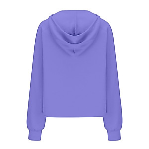 Ceboyel Womens Quarter Zip Sweatshirt 2023 Fleece Oversized Sweaters Cropped Pullover Hoodies Fall Trendy Outfits Clothing Plus Size Oversized Sweatshirt Dark Blue Xl