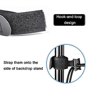 EMART 6 Pack Backdrop Clips Multifunctional Muslin Background Clamps for Photo Video Studio, Black