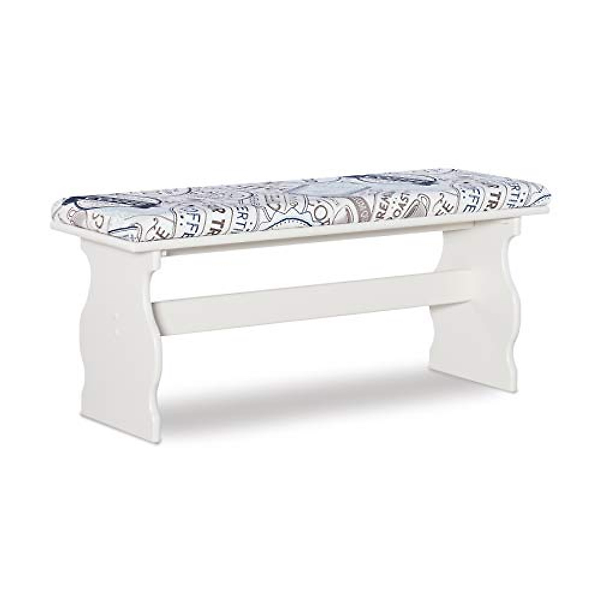 Linon Lucy Coffee Nook - White 66.25 x 34.5 x 50.25