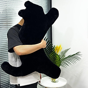 YOUBLEK Long Black Cat Plush Body Pillow, 39.3'' Soft Stuffed Animals Throw Pillows Gift for Girlfriend, Cute Plushies for Bed or Sofa (39.3 inches, Black)