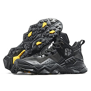 RAX Men's Lightweight Backpacking Hiking Shoes (black, numeric_12)