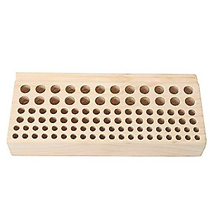 98 Holes Leather Holder Tool Wooden, Professional Tool Rack Leathercraft Stand Holder Organizer Leather Tools Storage Box for Leather Working Making Punch Tools Organizer Wooden Stamp Organizer