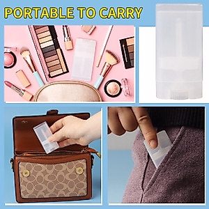 Xiboya textile Empty Oval Deodorant Lip Lipstick Balm Tubes Containers Plastic 20PCS 15ML Transparent (15ml, Transparent)