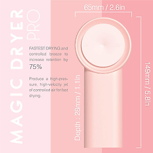 Lyon lash Portable USB Rechargeable Bladeless Mini Fan/Air Conditioning Blower/Handheld Cooling Dryer, Essential Eyelash Extension Supplies (Pink)