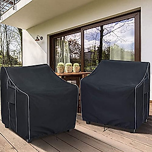 FORSPARK Outdoor Chair Covers Waterproof Clearance, Lawn Patio Furniture Chair Covers, Fits up to 29 x 30 x 36 inches (W x D x H) 2 Pack