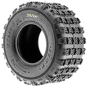 SunF Set of 4 Sport ATV Tubeless Tires 19x7-8 Front & 18x9.5-8 Rear, 4 Ply