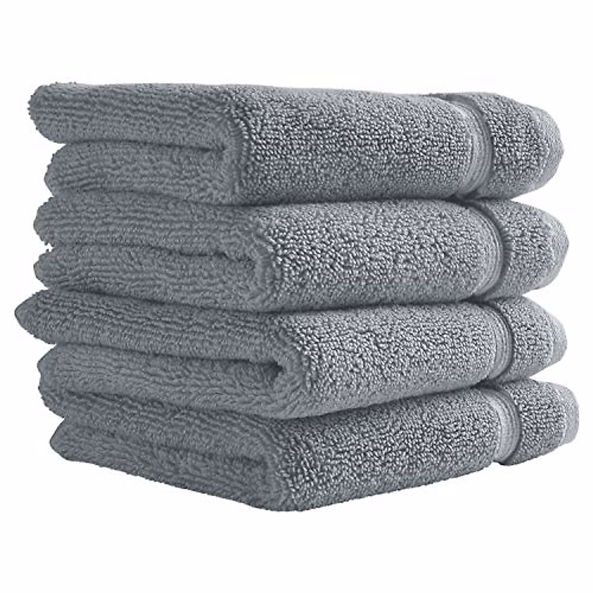 Amazon Brand – Stone & Beam Classic Egyptian Cotton Washcloth Set, Set of 4, Oasis
