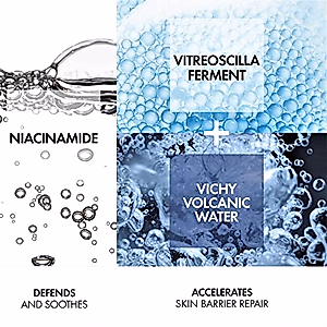 Vichy Mineral 89 Prebiotic Defense & Recovery Concentrate, Niacinamide Serum For Face, Skin Barrier Repair Seum With Antioxidants, Pore Minimizer & Hydrating Serum For Dull, Dry Skin