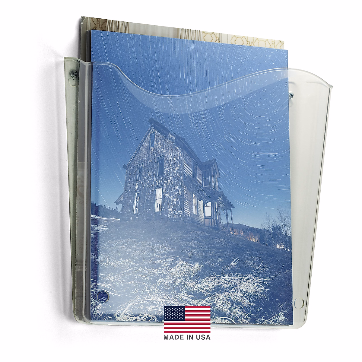 Officemate® OIC® Unbreakable Vertical Wall File, 10"H x 10"W x 3"D, Clear