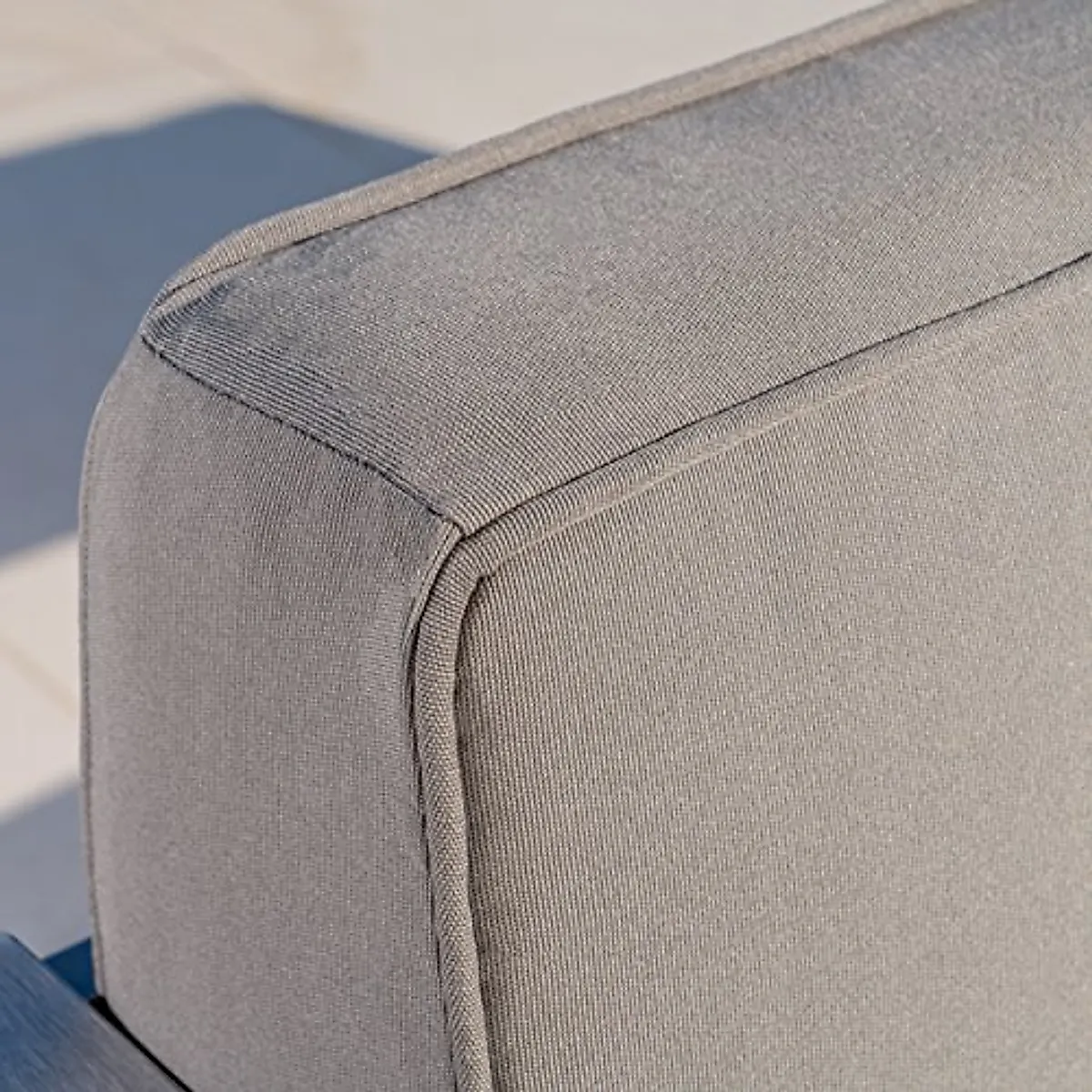 Christopher Knight Home Cape Coral Outdoor Aluminum Club Chairs with Water Resistant Cushions, Khaki (Pack of 2)