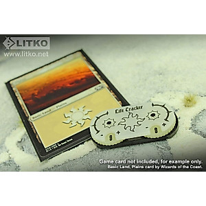 LITKO Life Counter Wheel | Point Tracker Dial | 0-99 | Compatible with Magic: The Gathering | Plains (White)