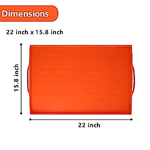 Silicone Mat Cover for Blackstone Griddle 22 Inch, 22" Griddle Mat All Season Cooking Surface Protective Cover Heavy Duty Reusable Food Grade Silicone Mats for Blackstone Grill Flat Top