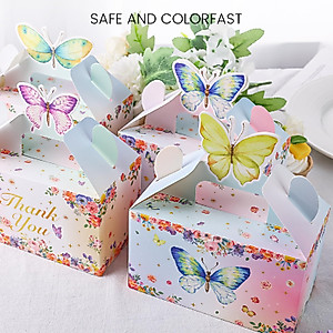 VGOODALL 12PCS Butterfly Party Favor Boxes, Goodie Gable Treat Box Paper Candy Box for Birthday Party Supplies Baby Shower Wedding Party