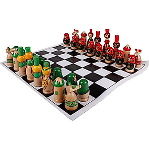 Chess Set Chess Pieces Chessman-Travel Nice Gift for Friends Game Collection Cartoon Character Type