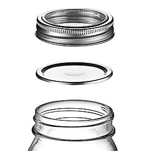 Dicunoy Set of 6 Drinking Mason Jar with Lids and Straws, 16OZ Wide Mouth Glass Bubble Tea Cup, Reusable Smoothie Cups, Canning Jars for Preserving, Meal Prep, Overnight Oats, Jam