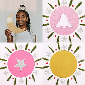 Magic Ants Glitter Cardstock Paper, 45 Sheets 15 Colors, Single-Sided Printed Colored Cardstock Paper, A4 Glitter Card Stock for DIY Projects, Sparkly Paper for Card Making, 250 GSM