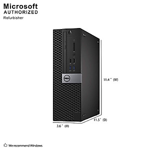 DELL OptiPlex 5050 Small Form Factor Desktop, Intel Core i5-6500, 8GB DDR4 RAM, 256GB SSD, Windows 10 Pro Black (Renewed)']