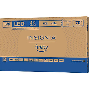 INSIGNIA 70-inch Class F30 Series LED 4K UHD Smart Fire TV (NS-70F301NA23, 2022 Model)