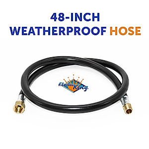 Flame King Auto Changeover LP Propane Gas Regulator Bundle With 48 Inch Hose