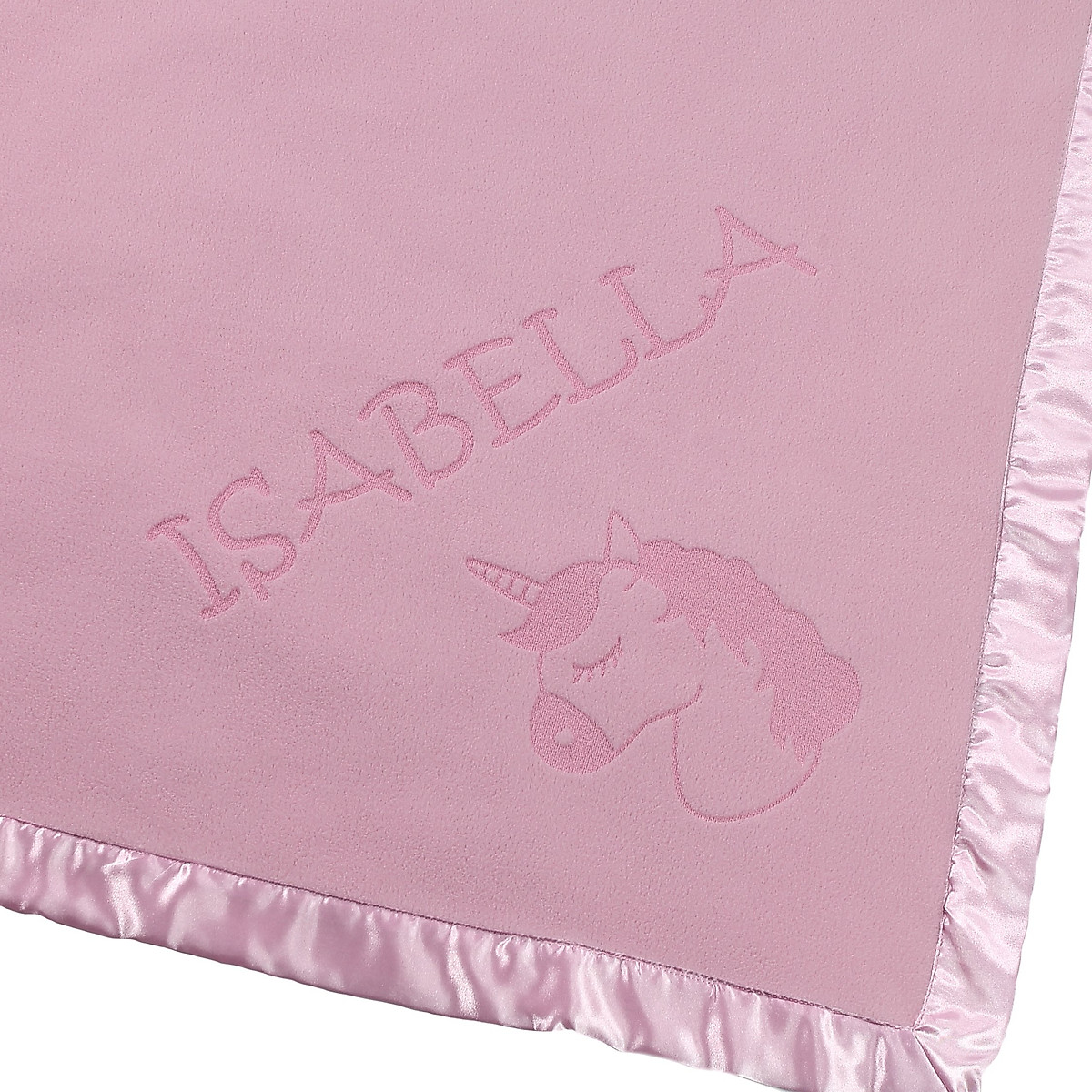 Custom Catch Personalized Unicorn Baby Blanket - Gift for Girl - Newborn or Infant - Pink