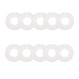 QUUPY 10Pcs White Plastic Clothing Rack Size Dividers Closet Organizer Hanger Separator Divides Clothing Rod Round Hangers Closet Dividers for Home Closets Clothing Shops Clothing Rack