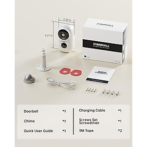 ZUMIMALL 2K Security Camera Outdoor, FHD Battery Powered Wireless Camera with Siren, Outdoor & Indoor Rechargeable Surveillance Camera for Home Security, Night Vision, Motion Detection, 2.4G WiFi