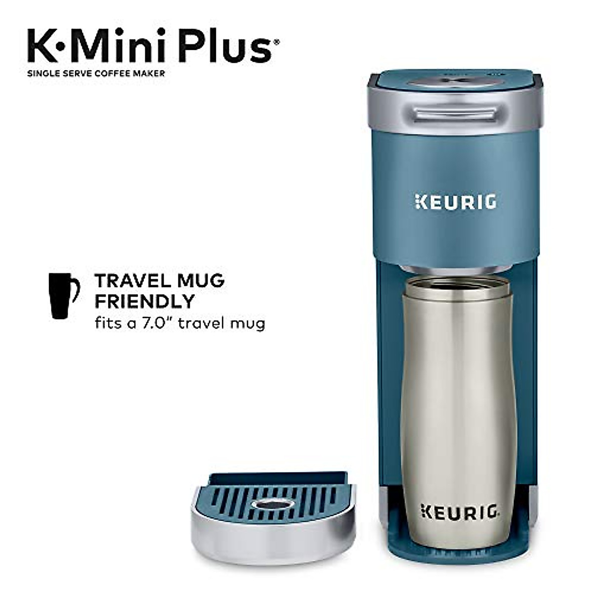 Keurig K-Mini Plus Single Serve K-Cup Pod Coffee Maker, Evening Teal
