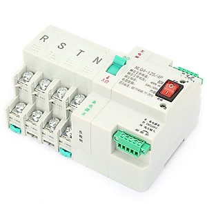 Transfer Switch 4P, AC 400V 63/80/100A Dual Power Automatic Transfer Toggle Switch,Effectively Protect Your Electricity Safety and Stability(80A)
