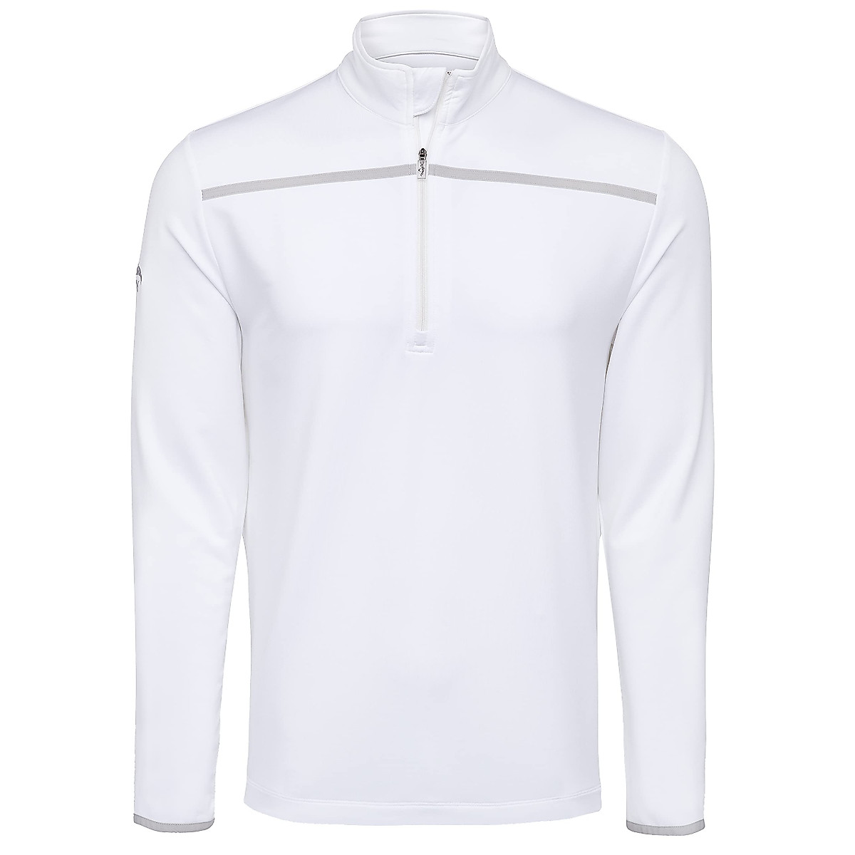 Callaway Men's Weather Series ¼ Zip Mock Neck Pullover For Men, Extended Sizes, Men’S Performance Apparel (Sizes Small-4Xl Big & Tall), White, 4X-Large