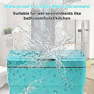 13 Gallon 50 Liter Kitchen Trash Can with Touch-Free & Motion Sensor Lid, Automatic Plastic Garbage Can, Touchless Trash Bin Automatic Trash Can for Bedroom Bathroom Home Office