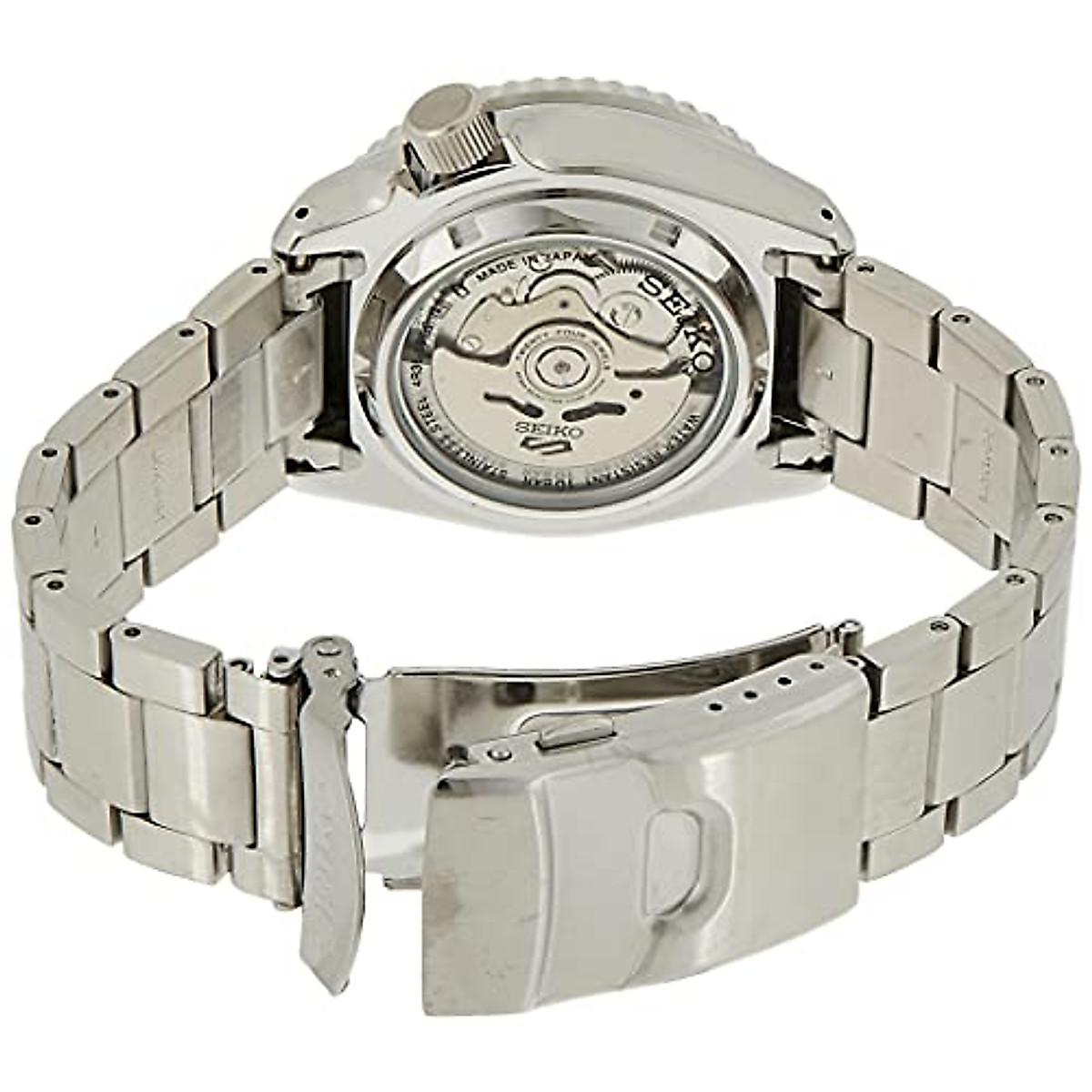 SEIKO Men's 5 Sports Automatic Watch with Stainless Steel Strap, Silver, 22 (Model: SRPE71)