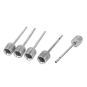 uxcell Football Basketball Soccer Inflating Air Pump Needle Pin Nozzle 5pcs