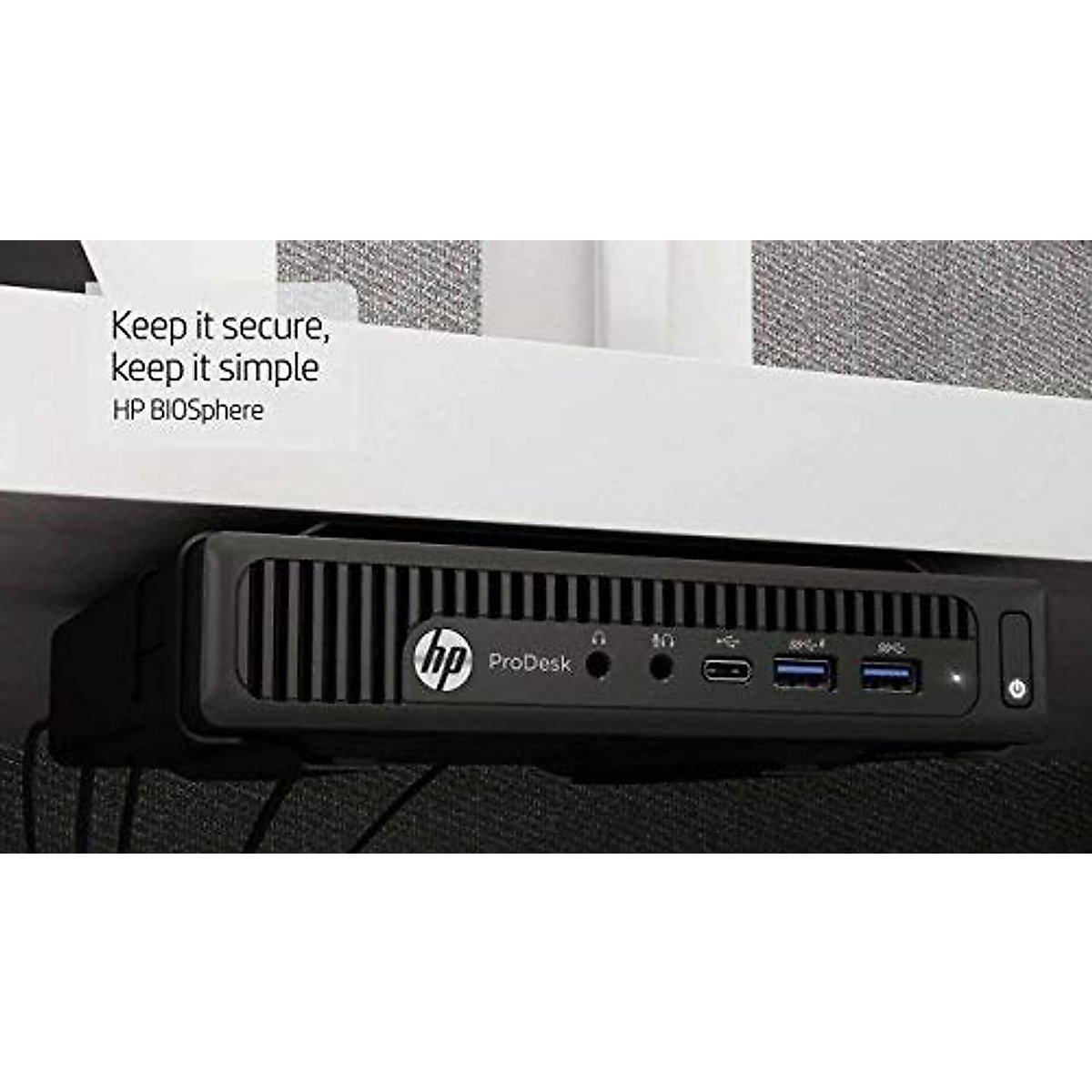 HP 600 G2 Micro Computer Mini Tower Tiny PC (Intel Quad Core i3-6100T, 8GB RAM, 256GB SSD, Wi-Fi, VGA, Display Port) Win 10 Pro (Renewed)