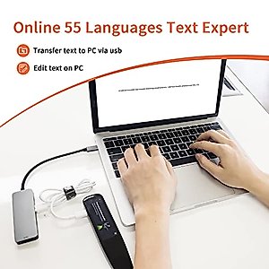 Language Translator Device, DOSMONO OCR Reading Pen, Dyslexia Reading Tool, 112 Languages Translator Device for Meetings Travelling Learning, Dictionary Pen, Book Reader, Exam Reading Pen