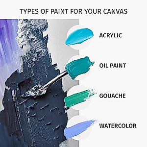 PIXY CANVAS Value Pack of 2 Stretched Canvas 10x12 inch, 1-1/2 (1.5) inch deep for Your Paintings/Artwrok/Wall Art/Wall Decor (Pack of 2 Canvas, 10 x 12 inch, Portrait)