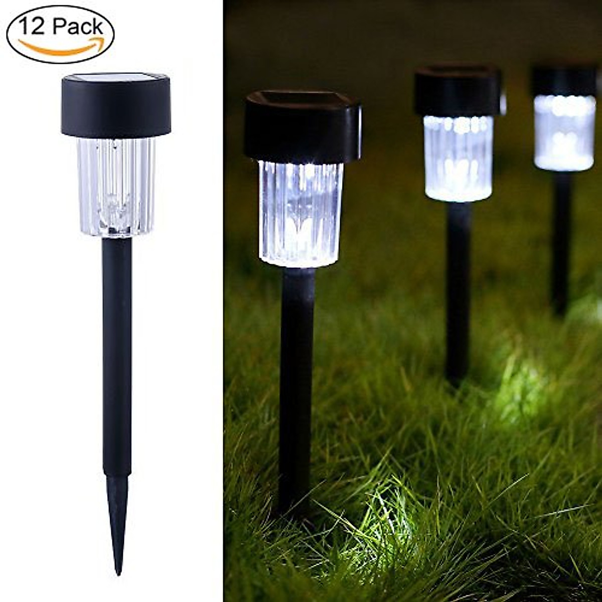 Maggift 12 Pcs Solar Pathway Lights, Landscape Lights for Outdoor, Patio, Yard Deck, Driveway and Garden