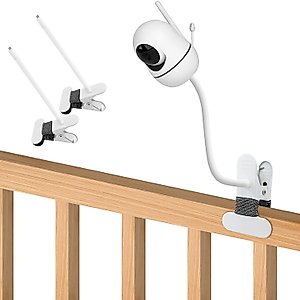 AOZTSUN 2 Pack Baby Monitor Mount Compatible with HelloBaby HB6550 HB65/HB66/HB248,Nanit Pro Smart Baby Monitor & Flex Stand, Flexible Clip Clamp Mount Long Gooseneck Arm