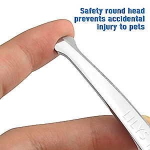LILYS PET 6.5" Right-handed Pet Round-Tip Grooming Stainless steel Safety Grooming for Dogs and Cats (Curved Scissor)