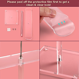 Udefineit 2PCS Clear Acrylic Headband Holder, Headband Organizer Hairband Hair Hoop Display Stand, Jewelry Headband Storage Rack Hair Accessories Organizer Storage for Hair Ties Bracelets Bangles